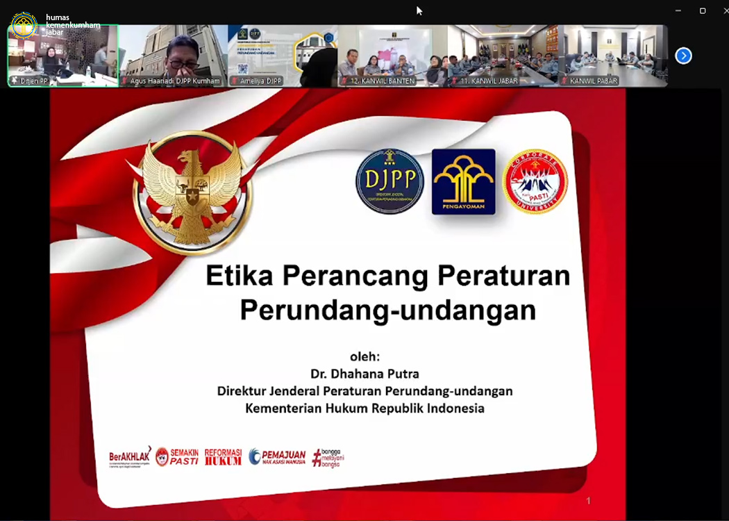 Kanwil Kemenkum Jabar Ikuti Forum Pendalaman Materi Perancang PP di Awal Tahun 2025